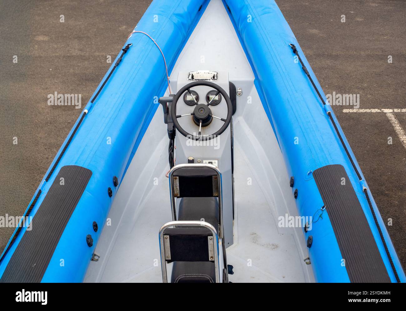 close up of the inside of a racing mono coc hull ocean going speedboat ...