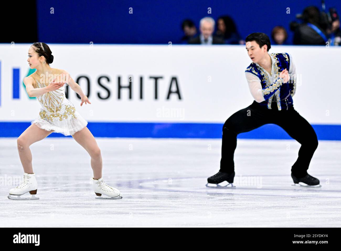 Sae SHIMIZU & Lucas Tsuyoshi HONDA (JPN), during Junior Pairs Short Program, at the ISU World ...