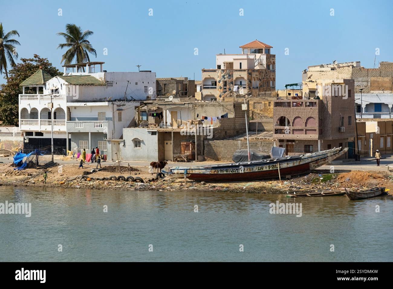 Old town St. Louis UNESCO Heritage site in Senegal Stock Photo - Alamy