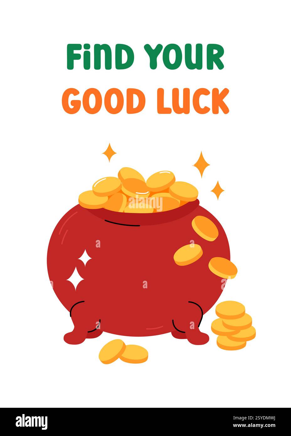 Find your good luck. St Patricks Day greeting card, vector illustration ...