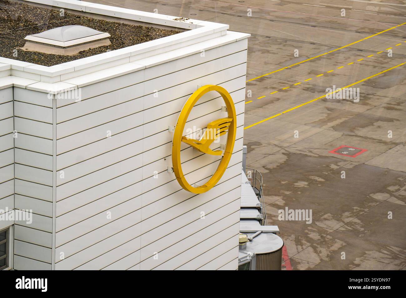 Munich, Bavaria, Germany - February 28, 2025: The Lufthansa logo in ...