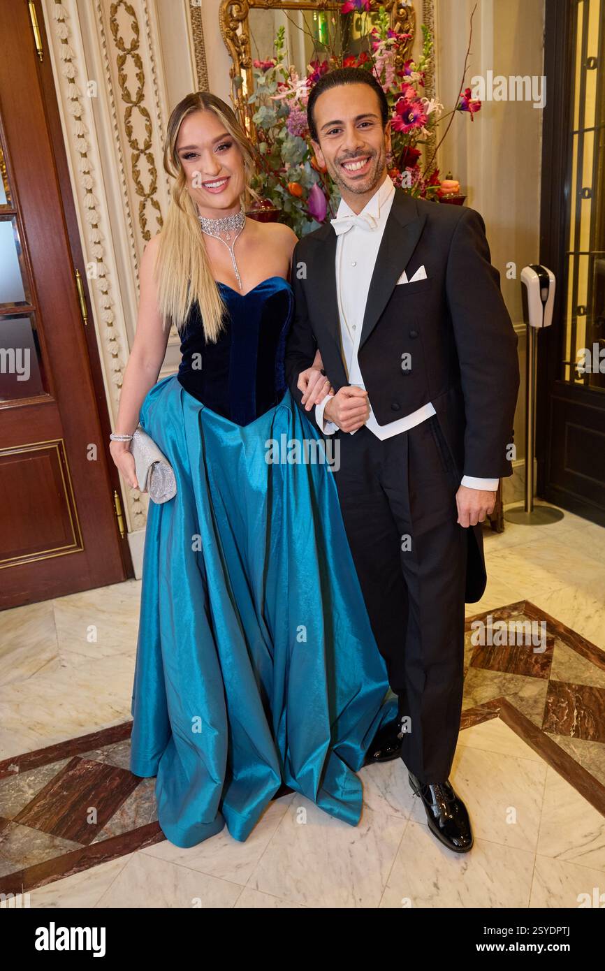 Vienna, Austria. 27th Feb, 2025. Guests before the opera ball at Hotel ...