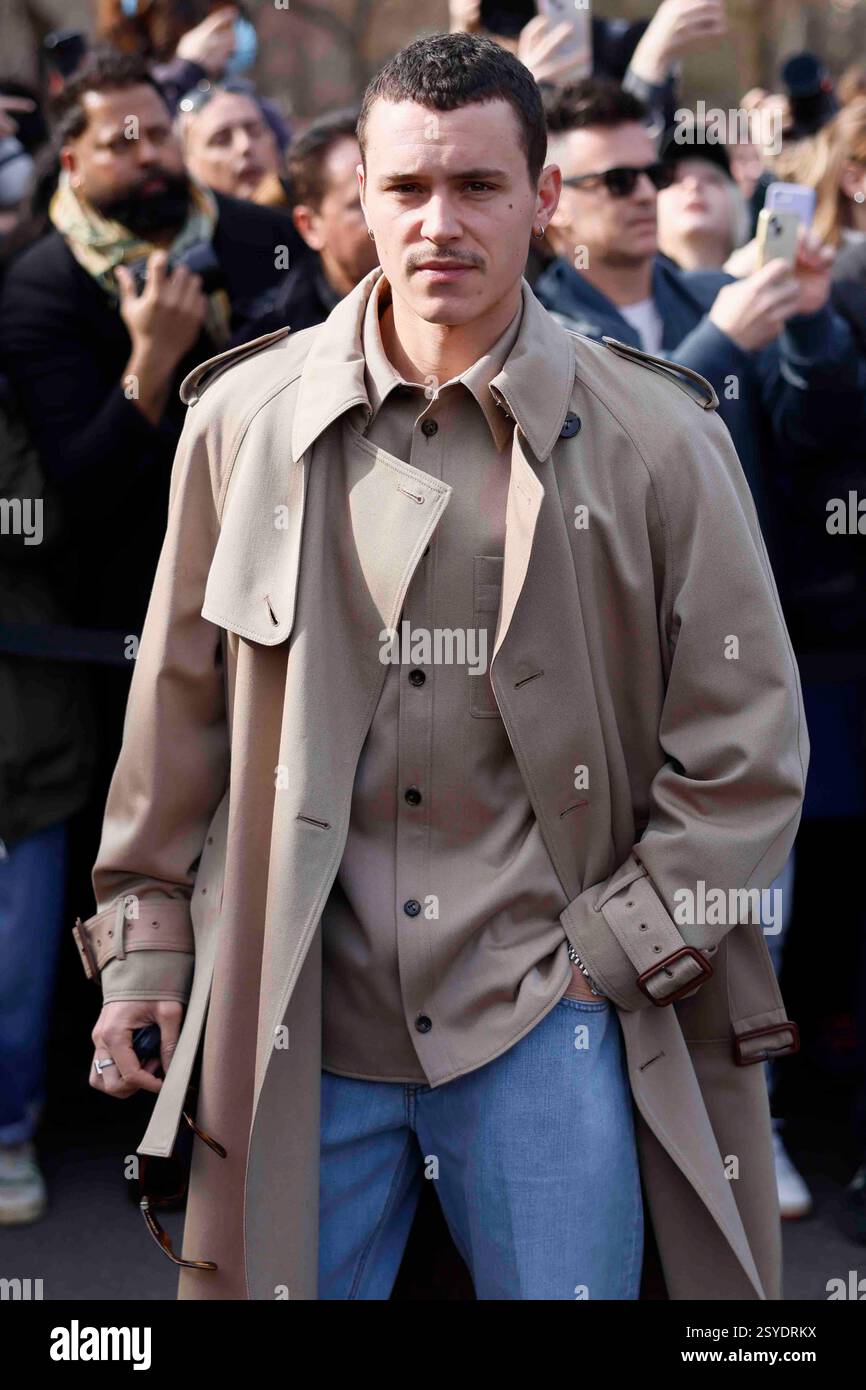 Aron Piper arrives to Tod’s fashion show during the Milan Fashion Week ...