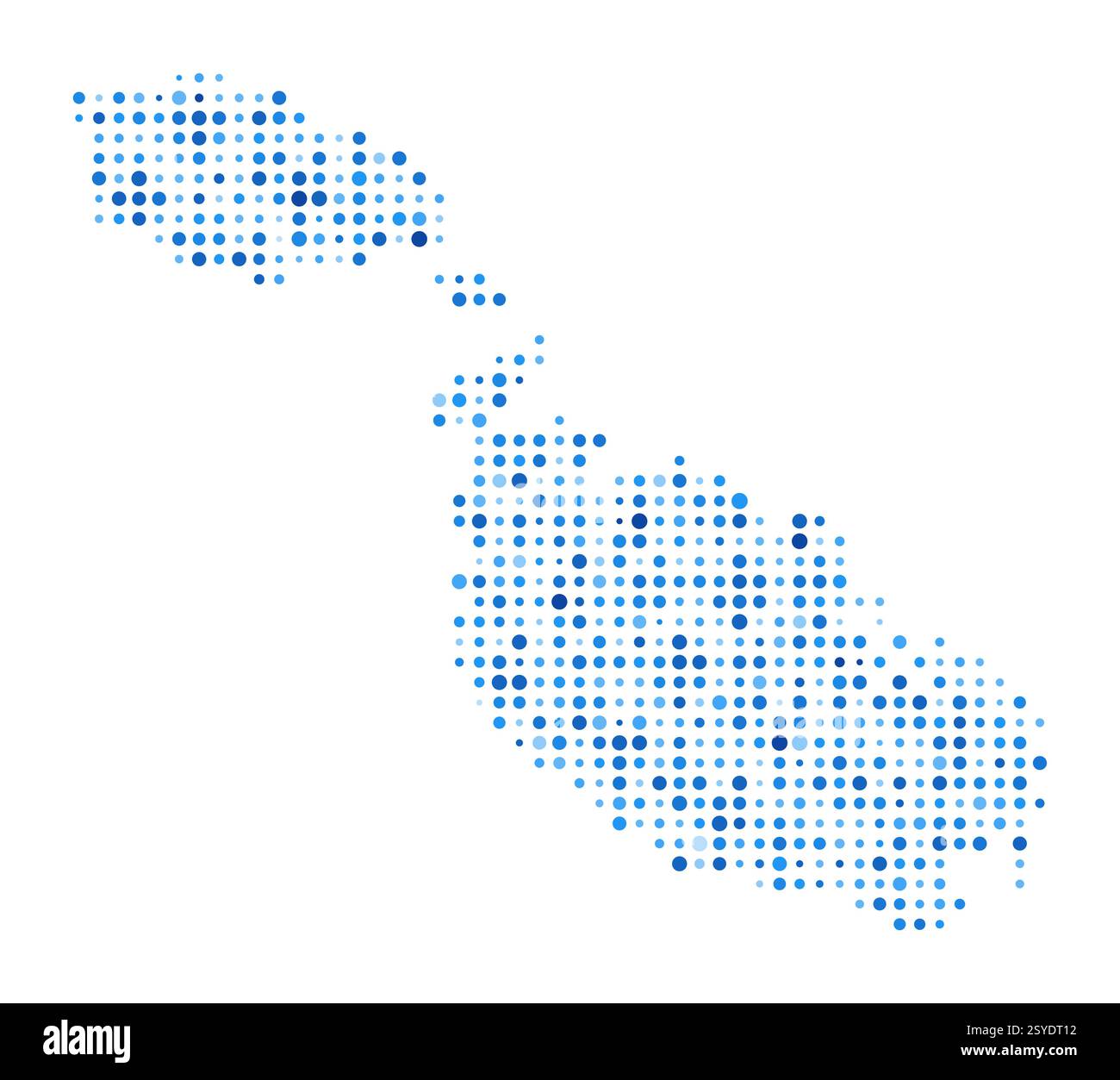 Malta Dot Map. Island Digital Style Shape. Malta vector image. Island ...