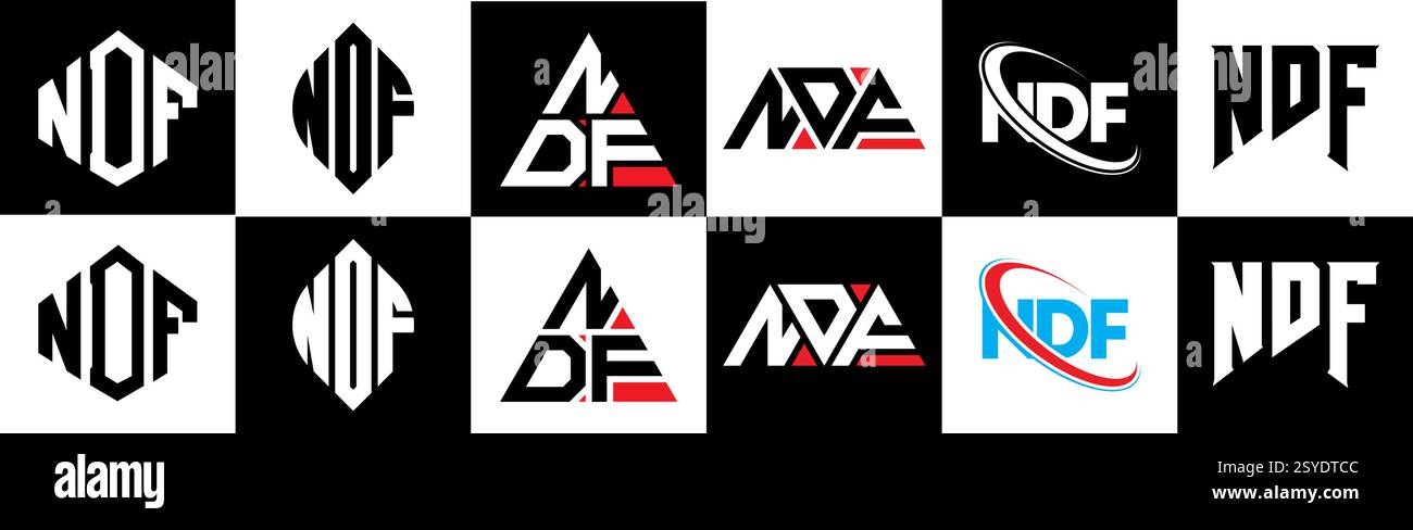 Ndf minimalist logo Stock Vector Images - Alamy