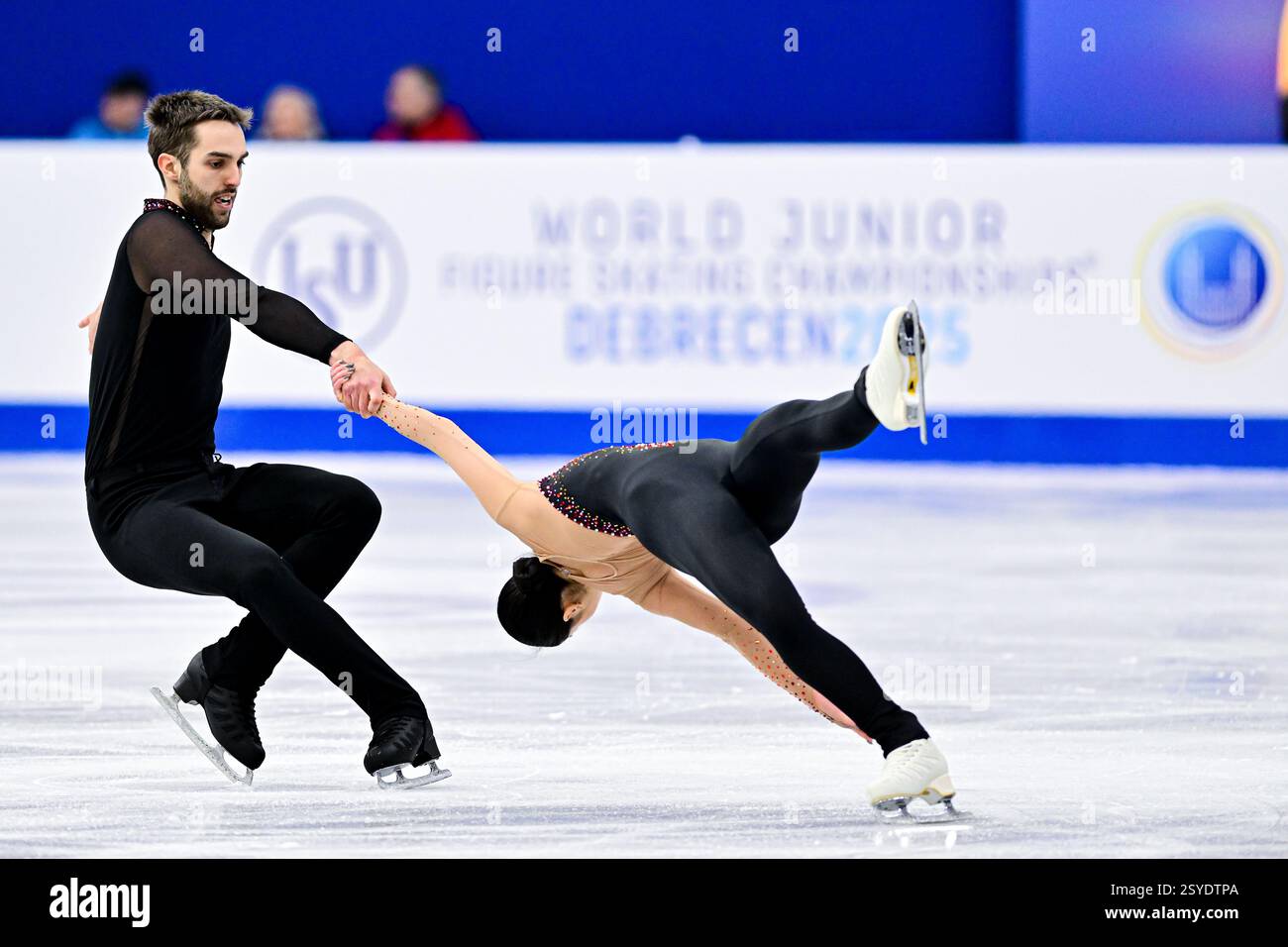 Louise EHRHARD & Matthis PELLEGRIS (FRA), during Junior Pairs Short Program, at the ISU World ...