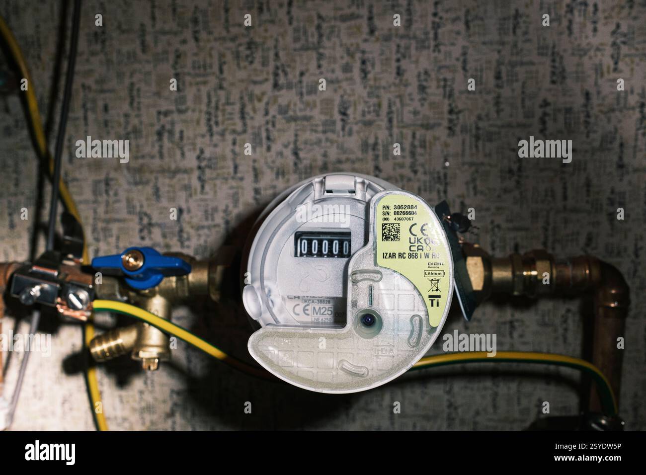 UK Water Meter in a cupboard Stock Photo - Alamy
