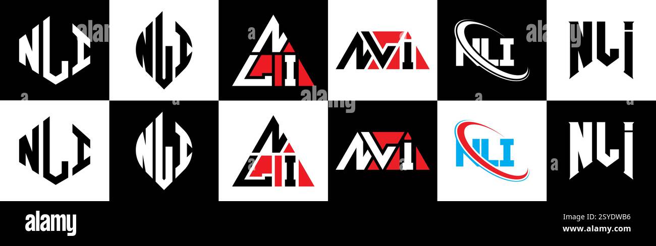 Nli letter Stock Vector Images - Alamy