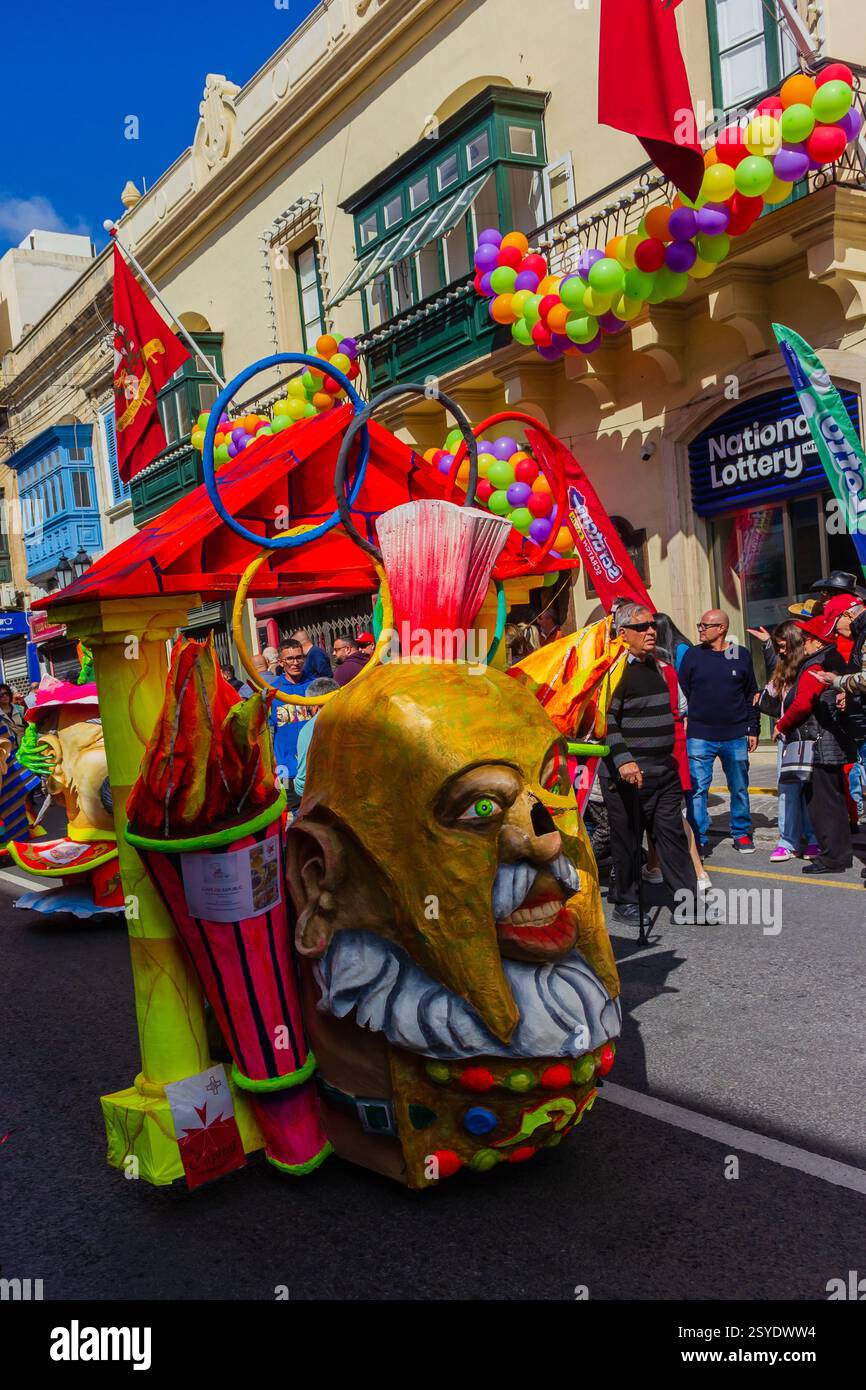 Hamrun, Malta - February 23rd, 2025 - Colorful Street Parade With ...