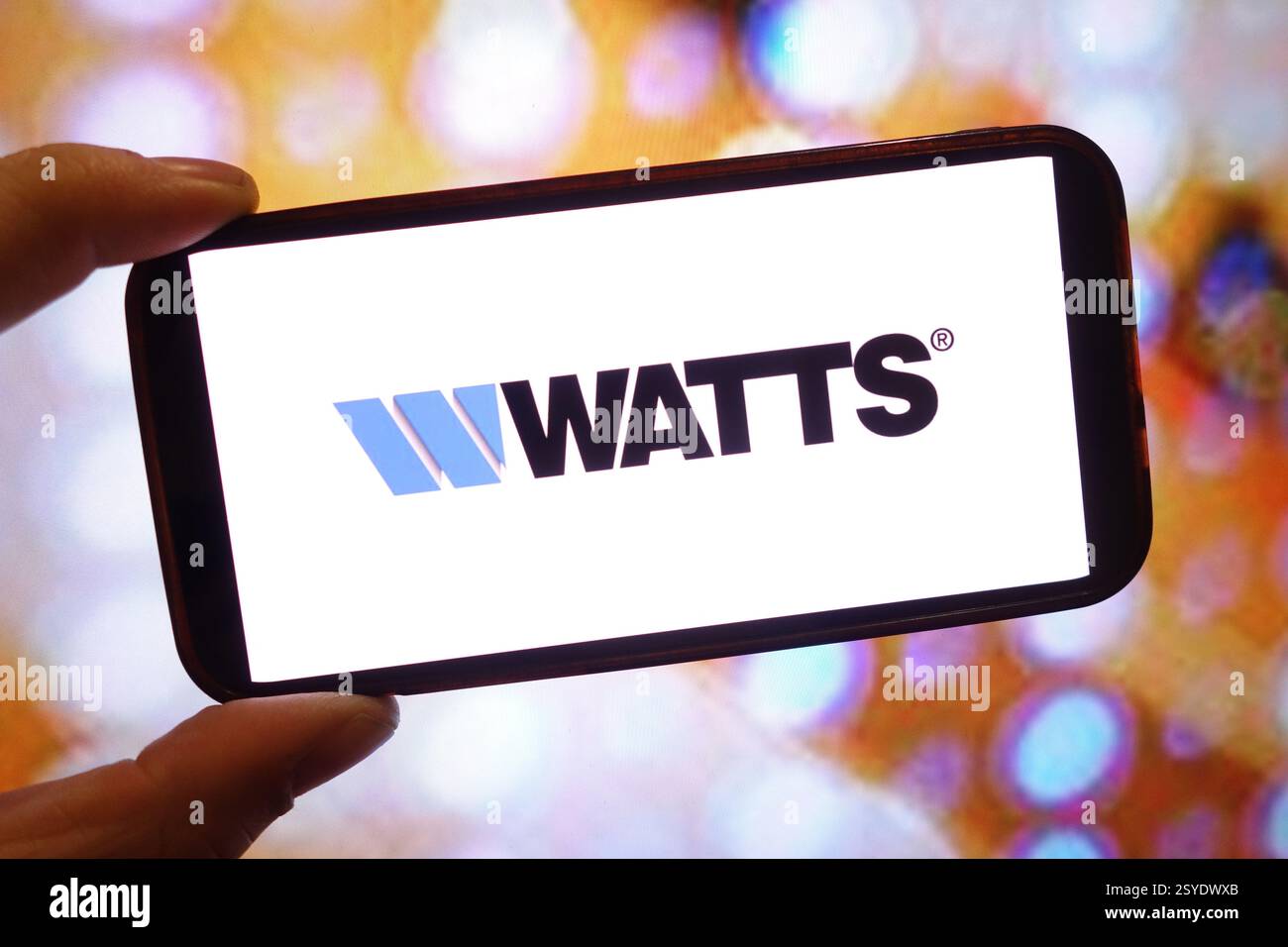 In this photo illustration, the Watts Water Technologies company logo ...