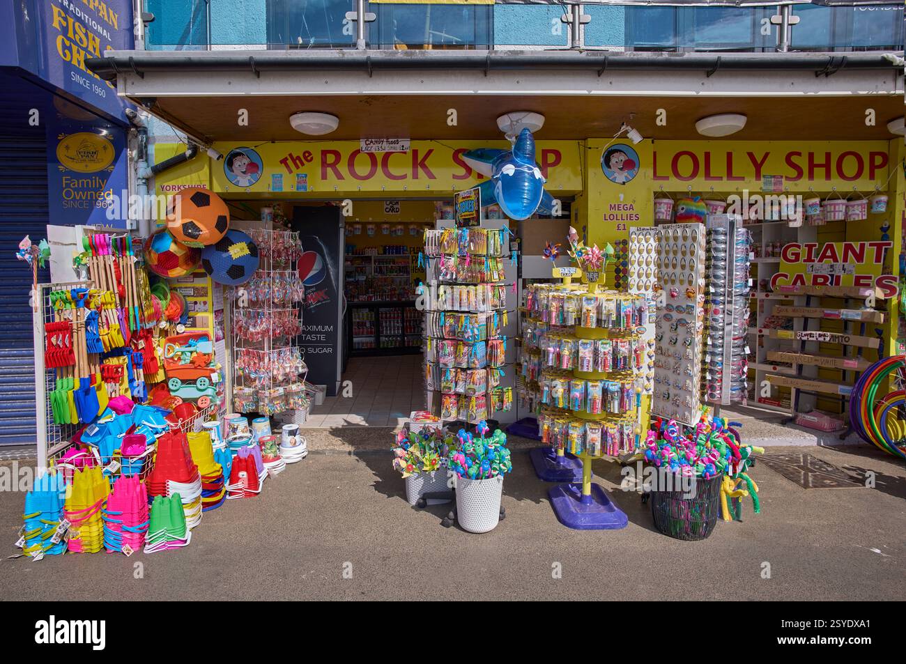 Colour photos of Scarborough South Bay Sea Front beach shop Stock Photo ...