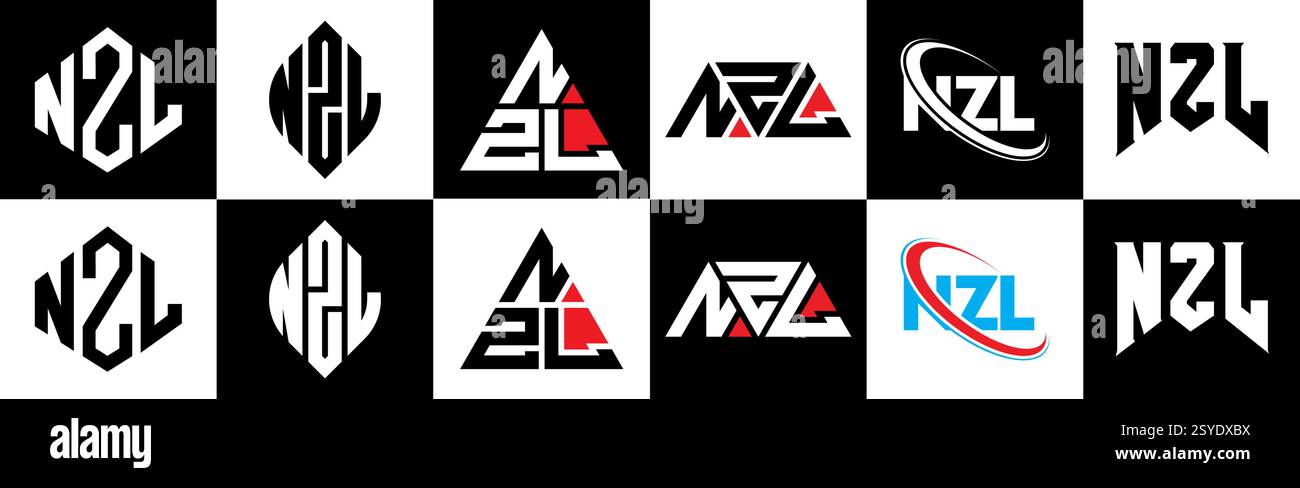 Nzl letter Stock Vector Images - Alamy