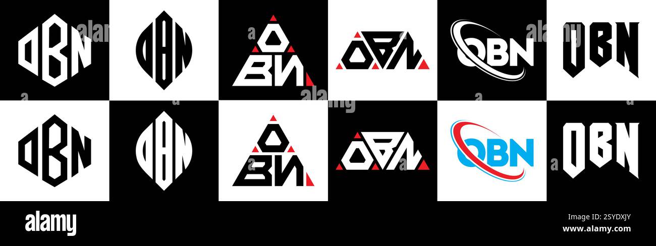 Obn logo design hi-res stock photography and images - Alamy