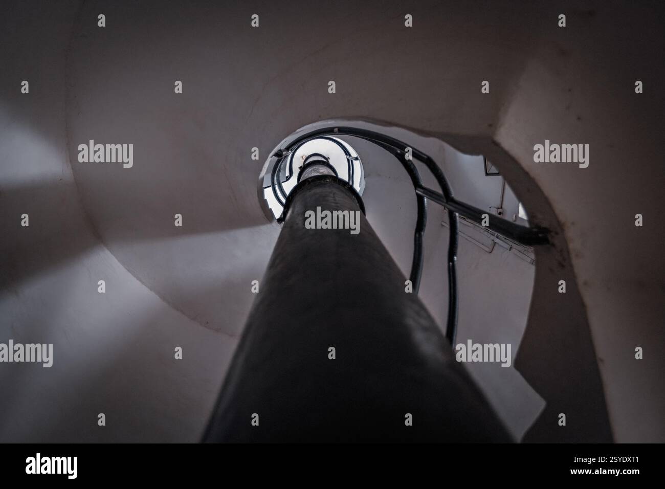 Spiral staircase inside the lighthouse Stock Photo - Alamy