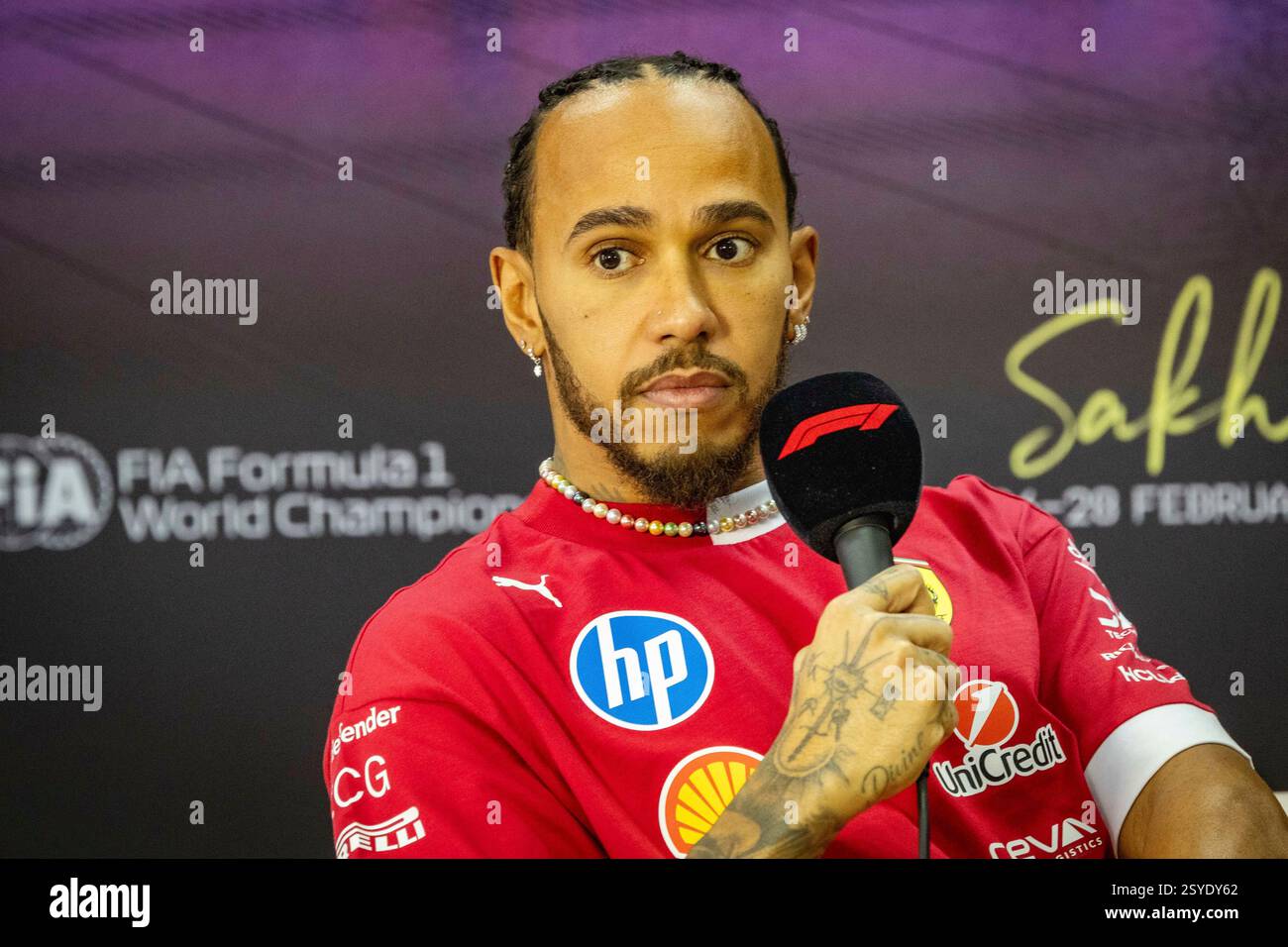 Sakhir, Bahrain. 28th Feb, 2025. Lewis Hamilton (UK, Scuderia Ferrari ...