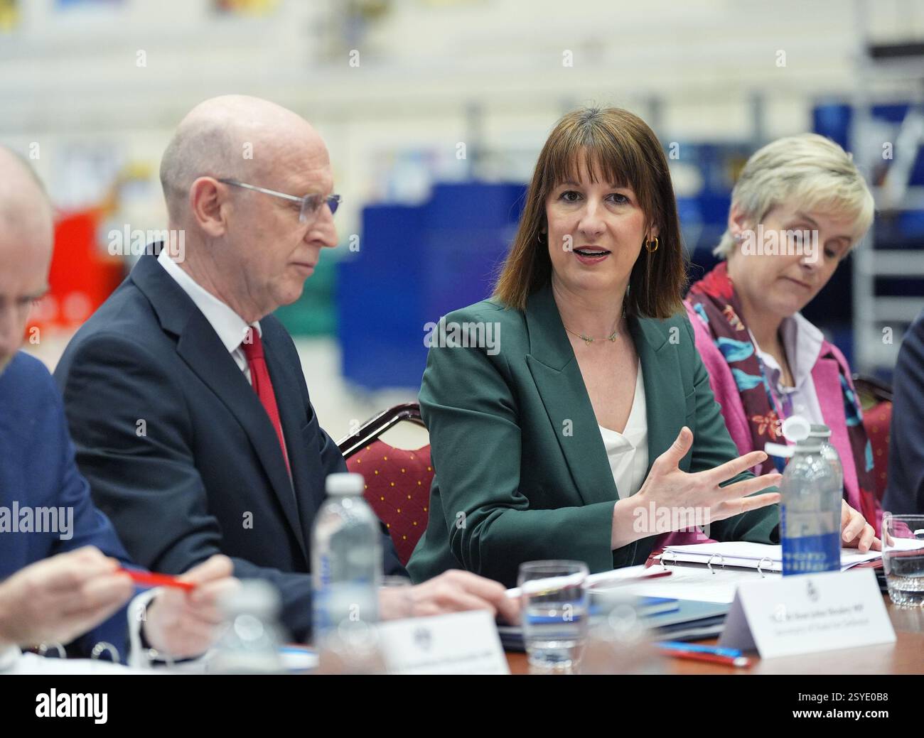 Chancellor of the Exchequer Rachel Reeves (second from right), Business ...
