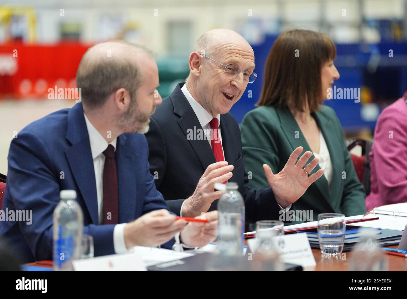 (centre, left to right) Business Secretary Jonathan Reynolds, Defence ...