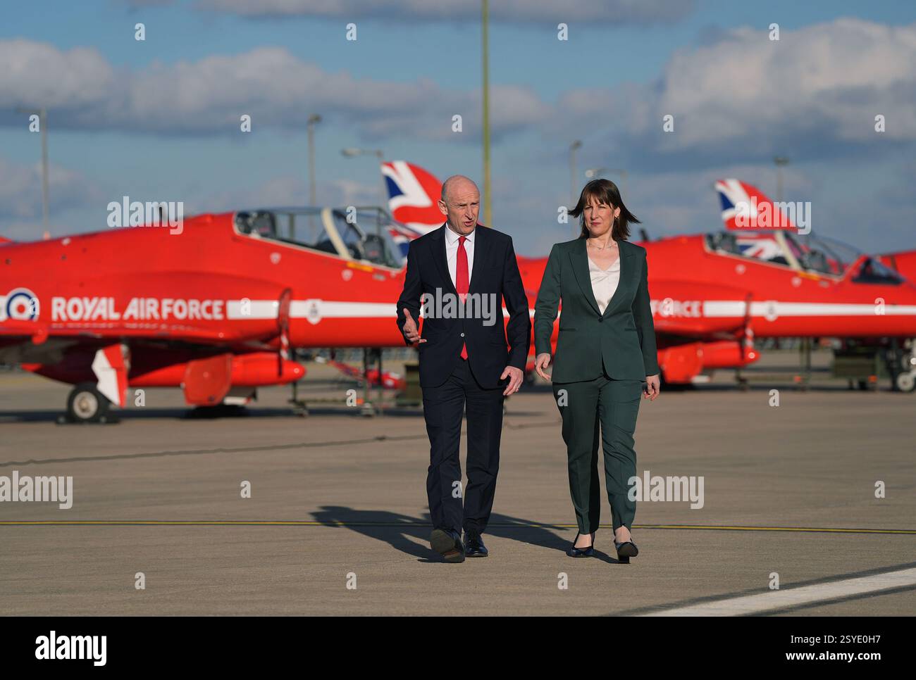 Defence Secretary John Healey and Chancellor of the Exchequer Rachel ...