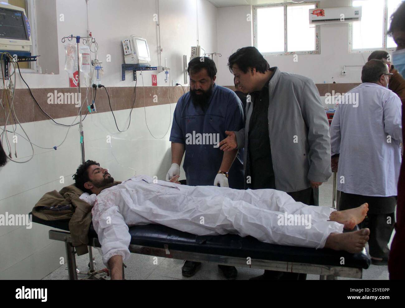 Victims of blast are being treated at Civil Hospital in Quetta on ...
