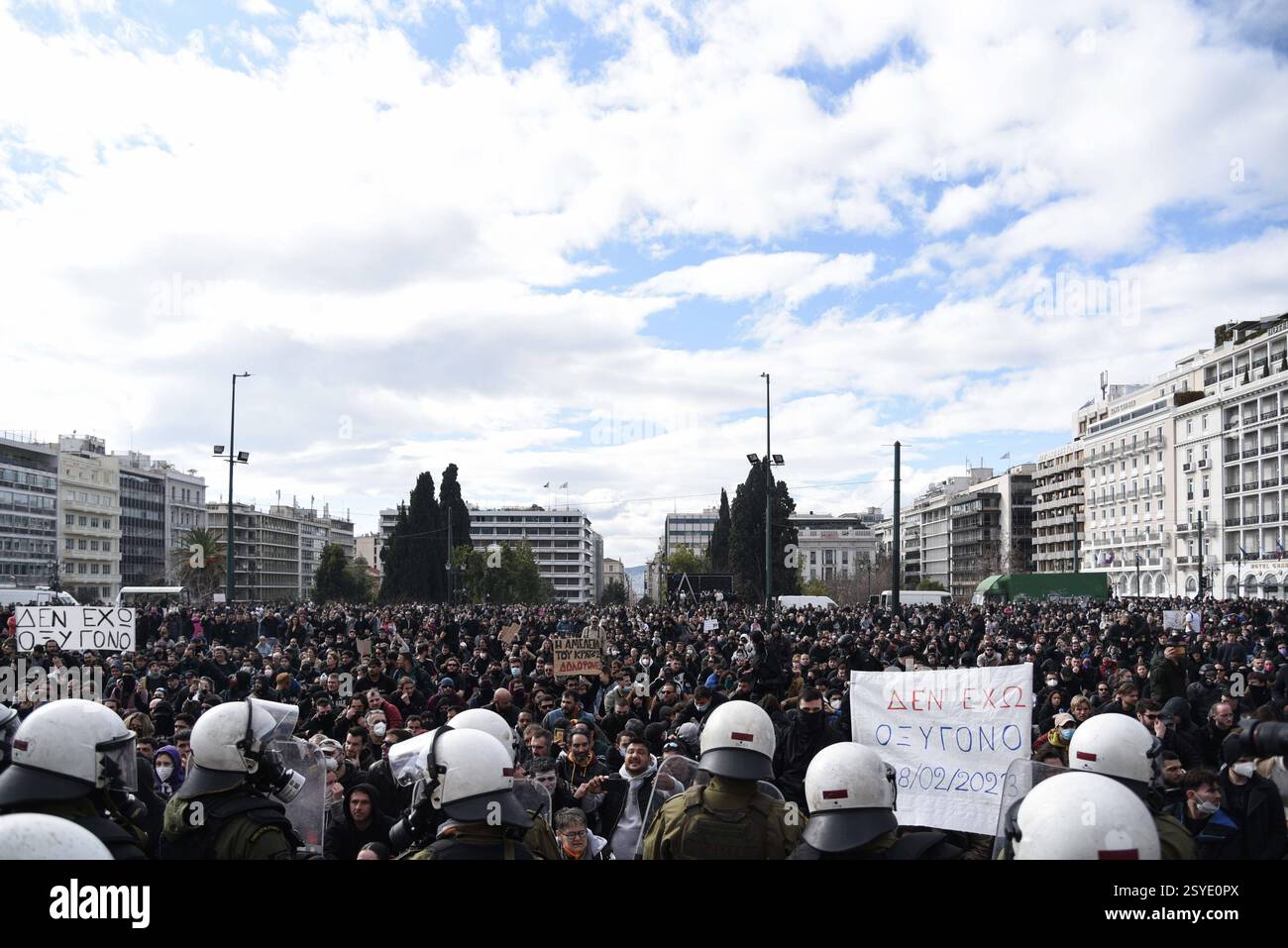 Greece: Massive protest in Athens on rail crash anniversary Athens ...