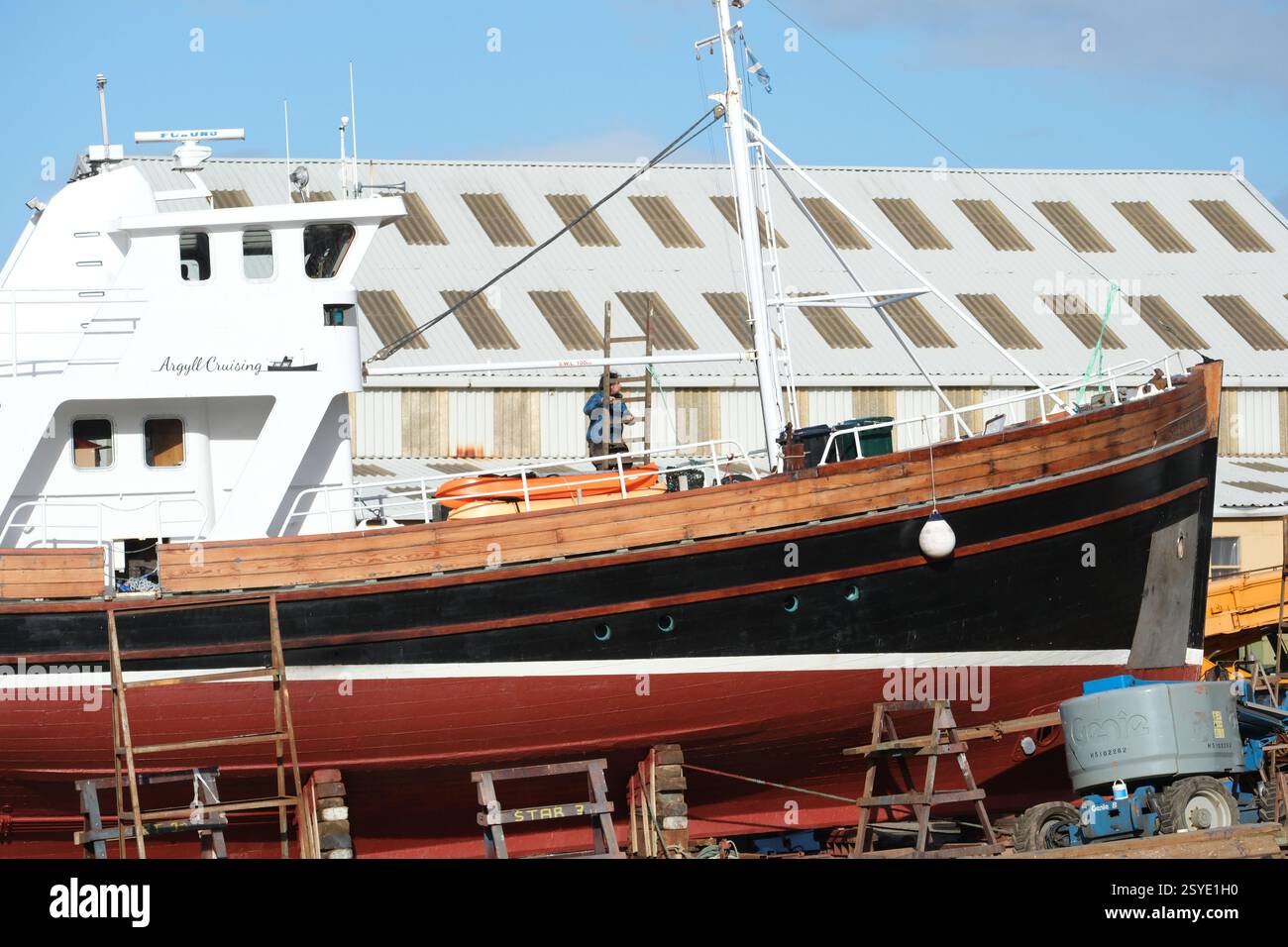 Girvan, Ayrshire, Scotland - shipyard maintenance at the Alexander ...