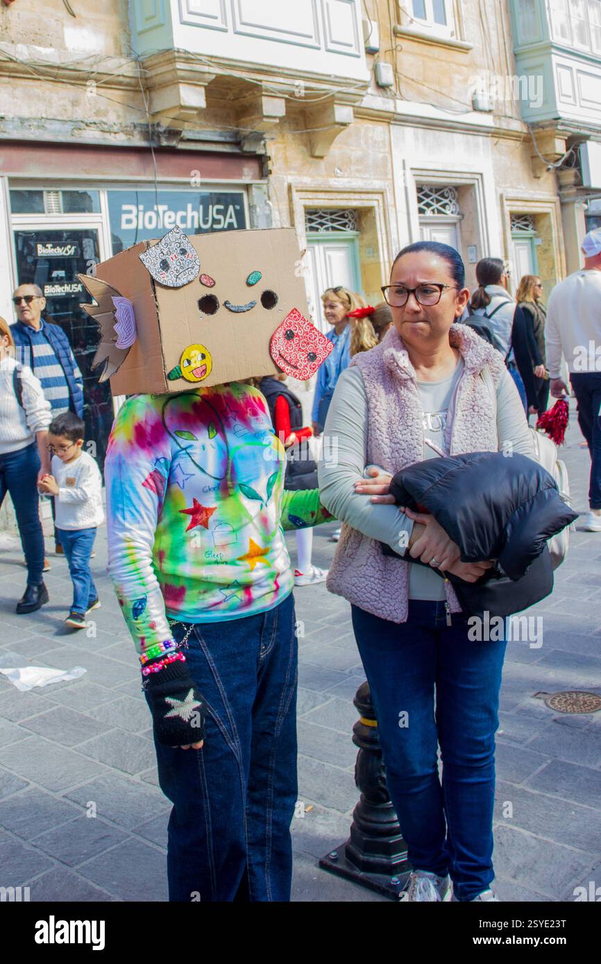 Hamrun, Malta - February 23rd, 2025 - Colorful Street Scene Featuring ...