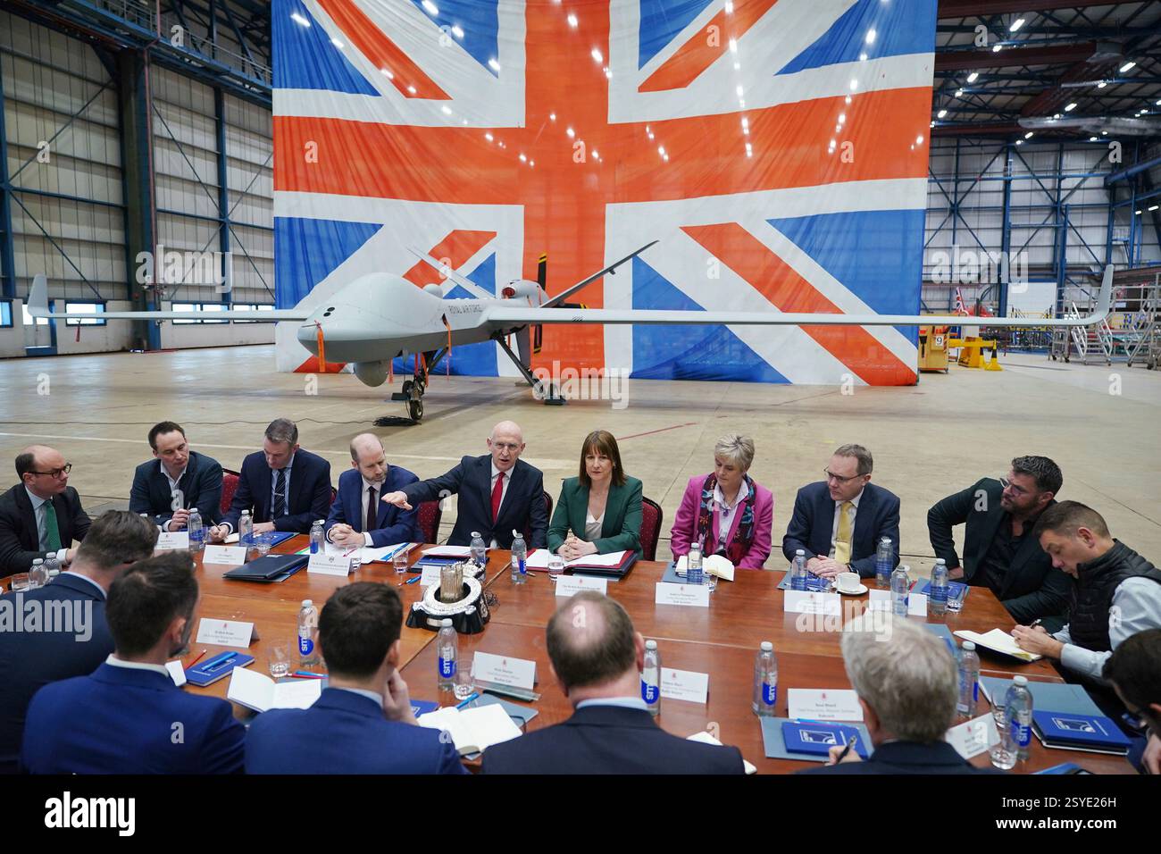Britain's Chancellor of the Exchequer Rachel Reeves, 5th right, Defence ...