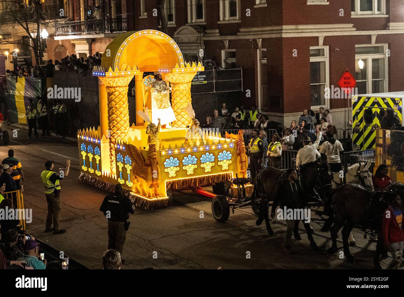 Paradegoers are seen during the Knights of Babylon Mardi Gras Parade in ...