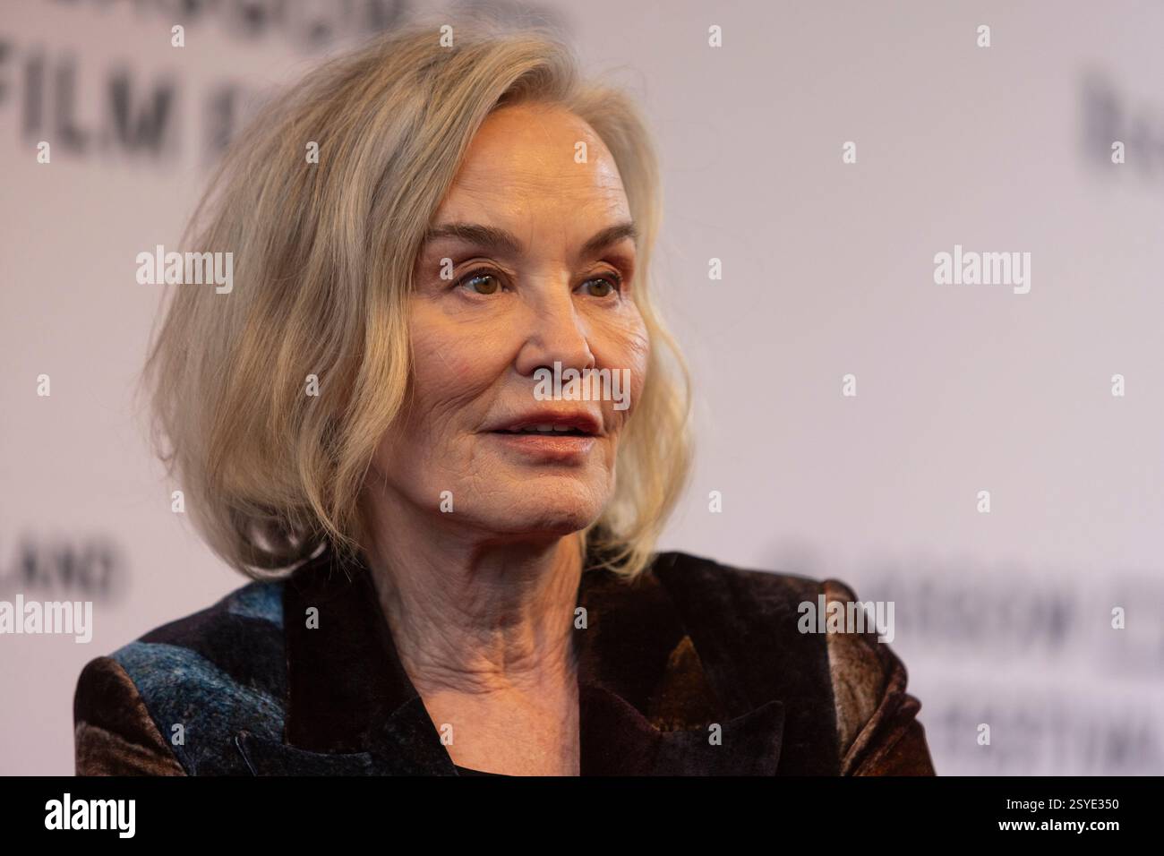 Glasgow, Scotland, 28th Feb. 2025. Hollywood actor Jessica Lange, at ...