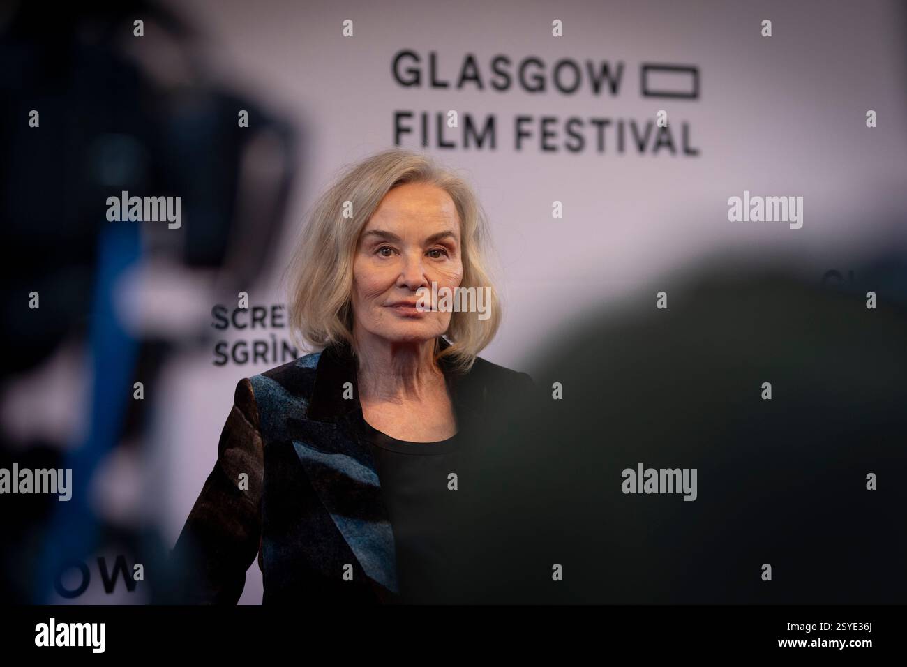 Glasgow, Scotland, 28th Feb. 2025. Hollywood actor Jessica Lange, at ...