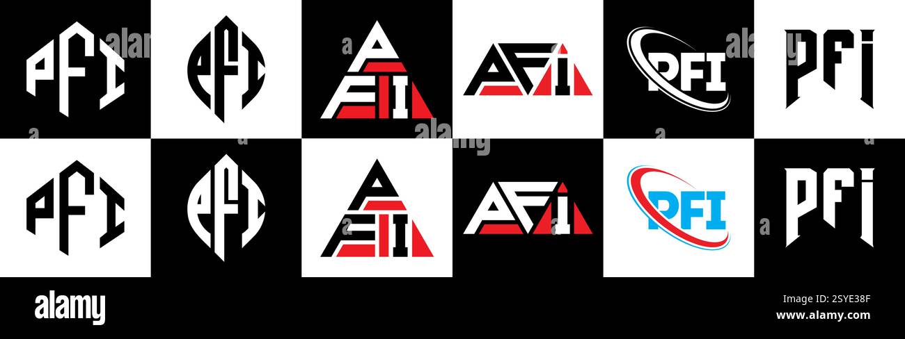 Letter pfi logo Stock Vector Images - Alamy