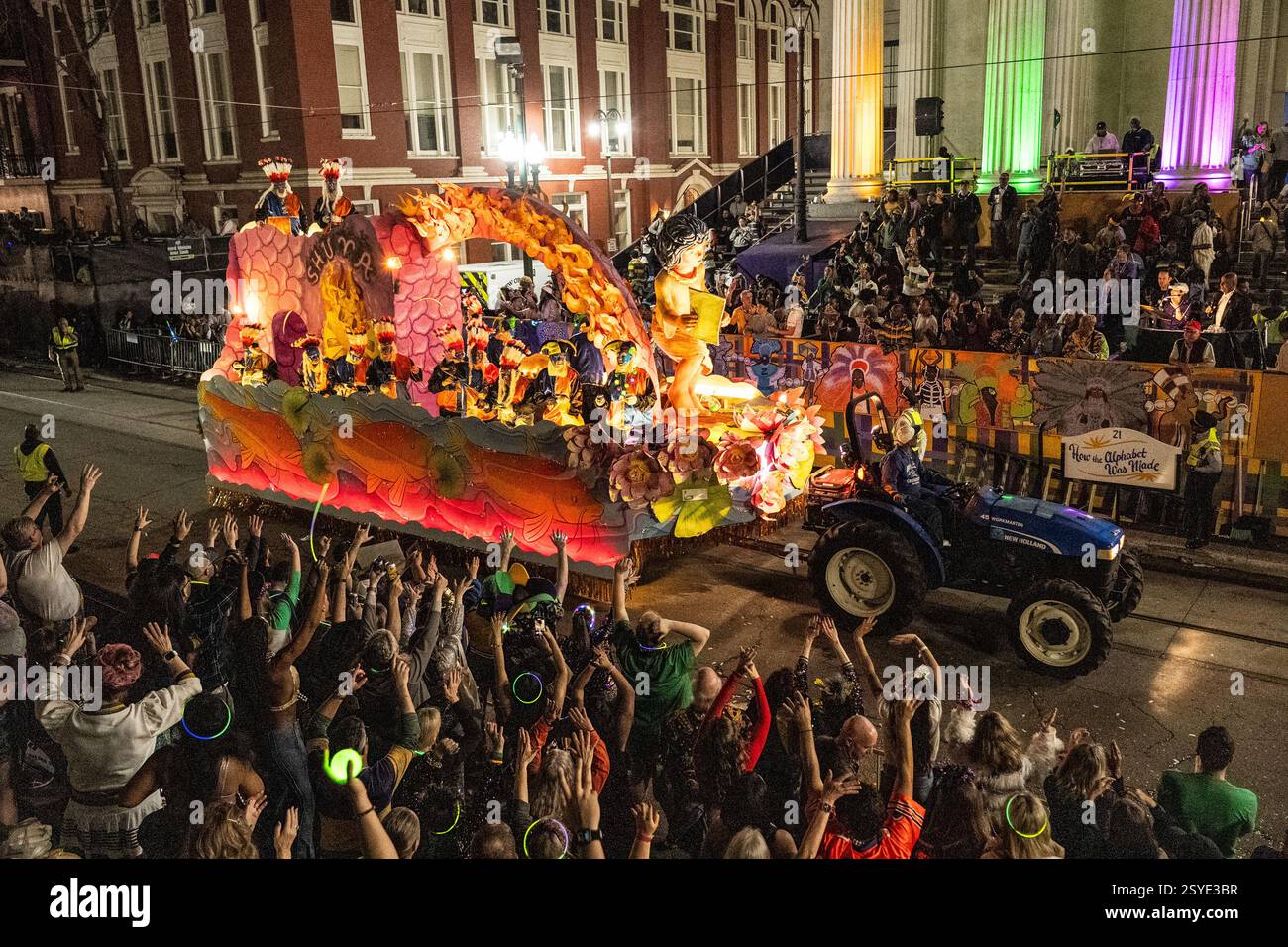 Paradegoers are seen during the Knights of Babylon Mardi Gras Parade in ...