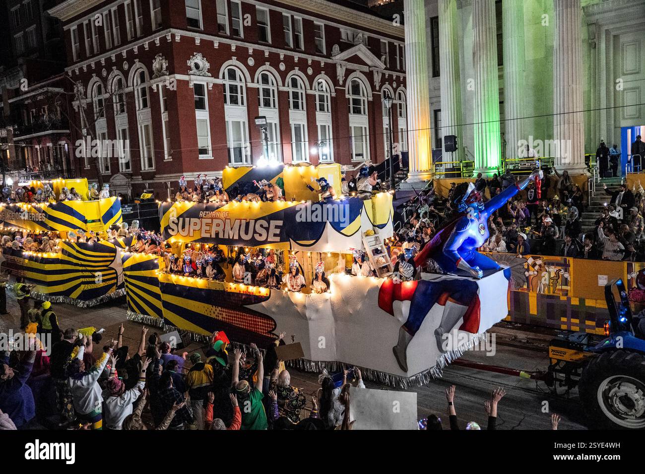 Paradegoers are seen during the Muses Mardi Gras Parade in Uptown New ...