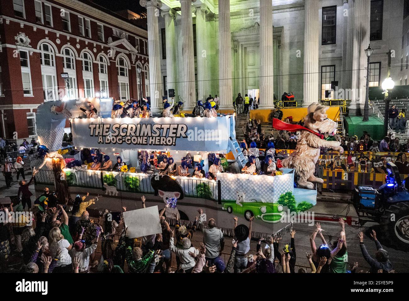 Paradegoers are seen during the Muses Mardi Gras Parade in Uptown New ...