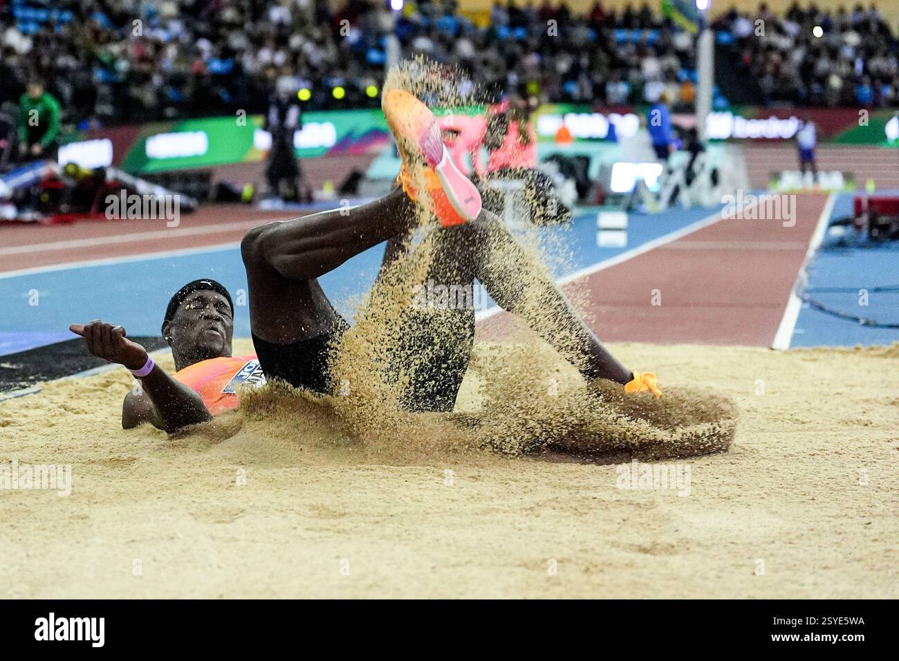 Lazaro Martinez of Cuba competes in the Men's Triple Jump Final during ...