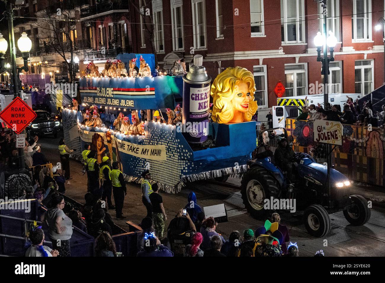 Paradegoers are seen during the Muses Mardi Gras Parade in Uptown New ...