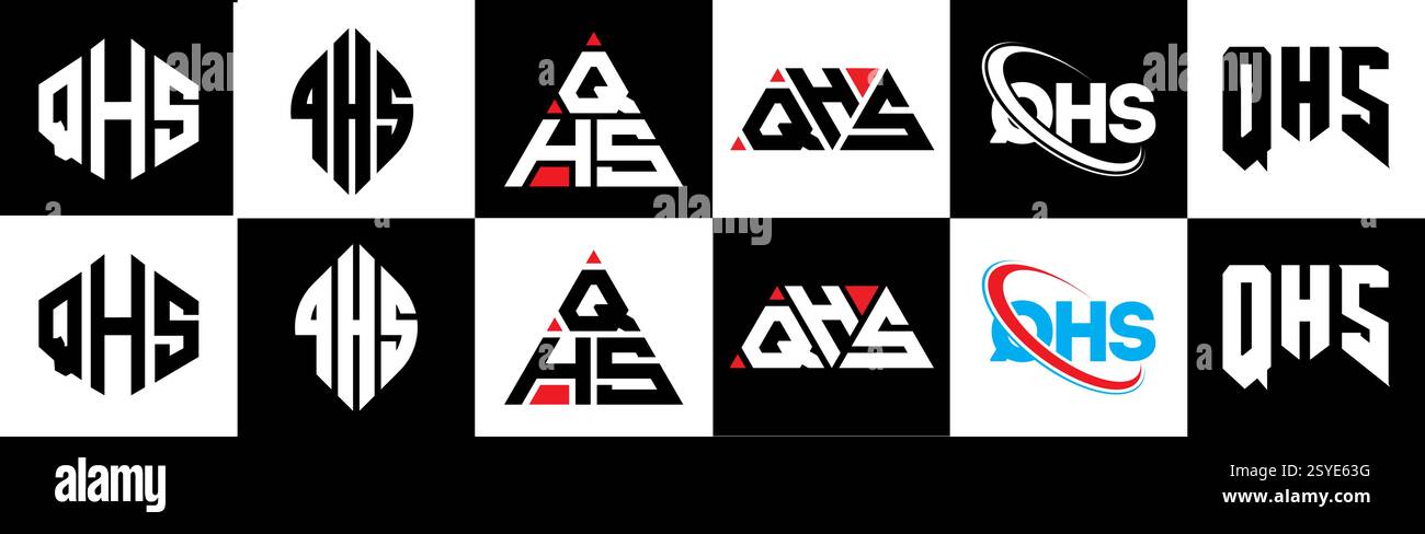 Qhs logo design hi-res stock photography and images - Alamy