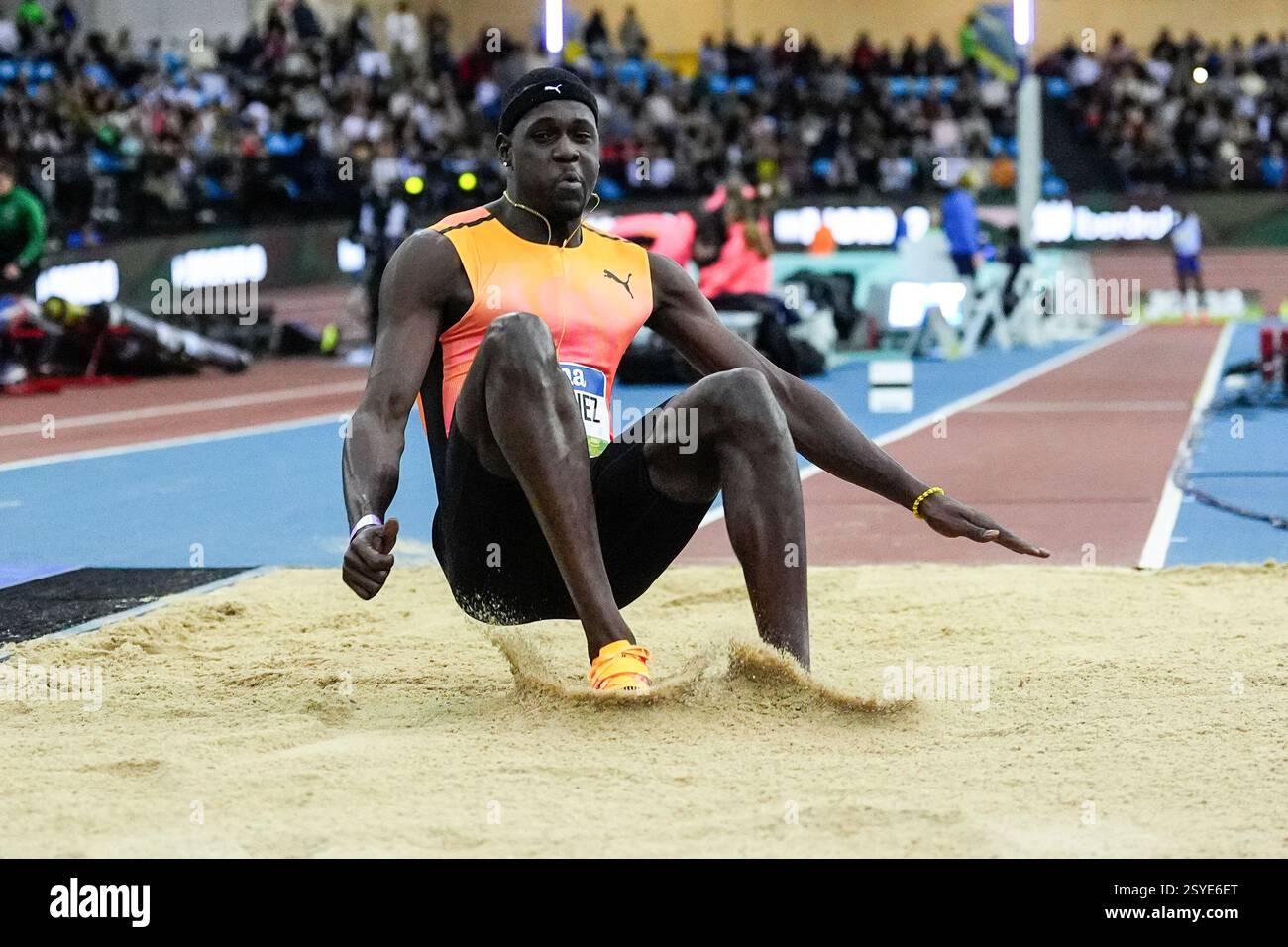 Lazaro Martinez of Cuba competes in the Men's Triple Jump Final during ...