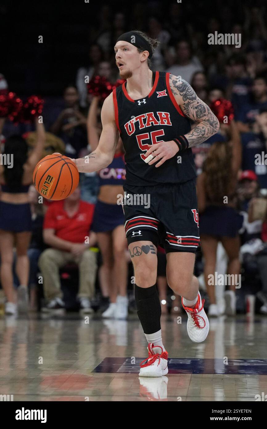 Utah guard Gabe Madsen (55) during the first half of an NCAA college ...