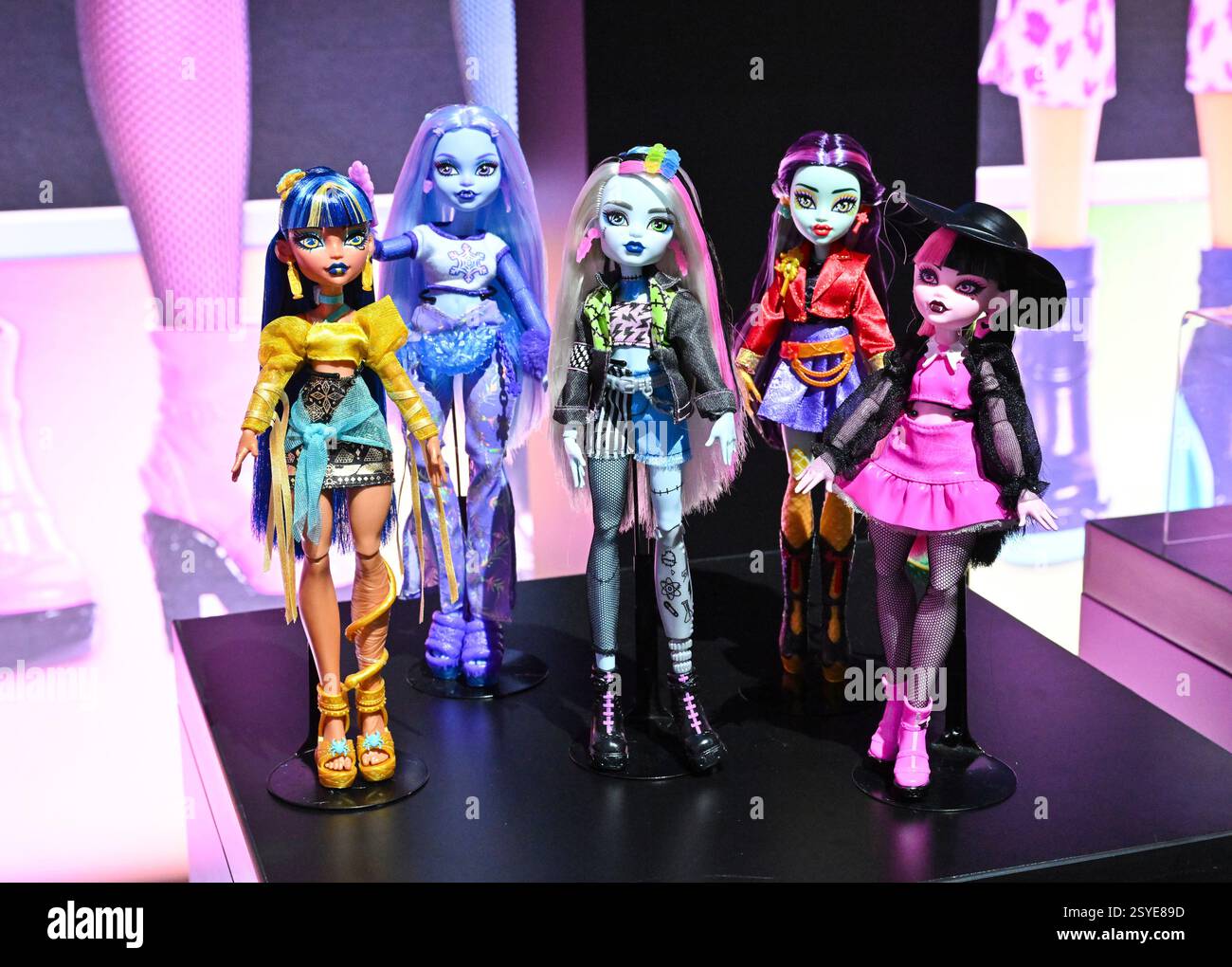Presented at New York Toy Fair, Friday, Feb. 28, 2025, Monster High Core Dolls each rock a ...