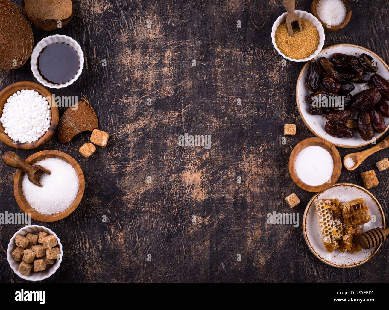 Various sugar replacement, healthy sweetener concept Stock Photo - Alamy