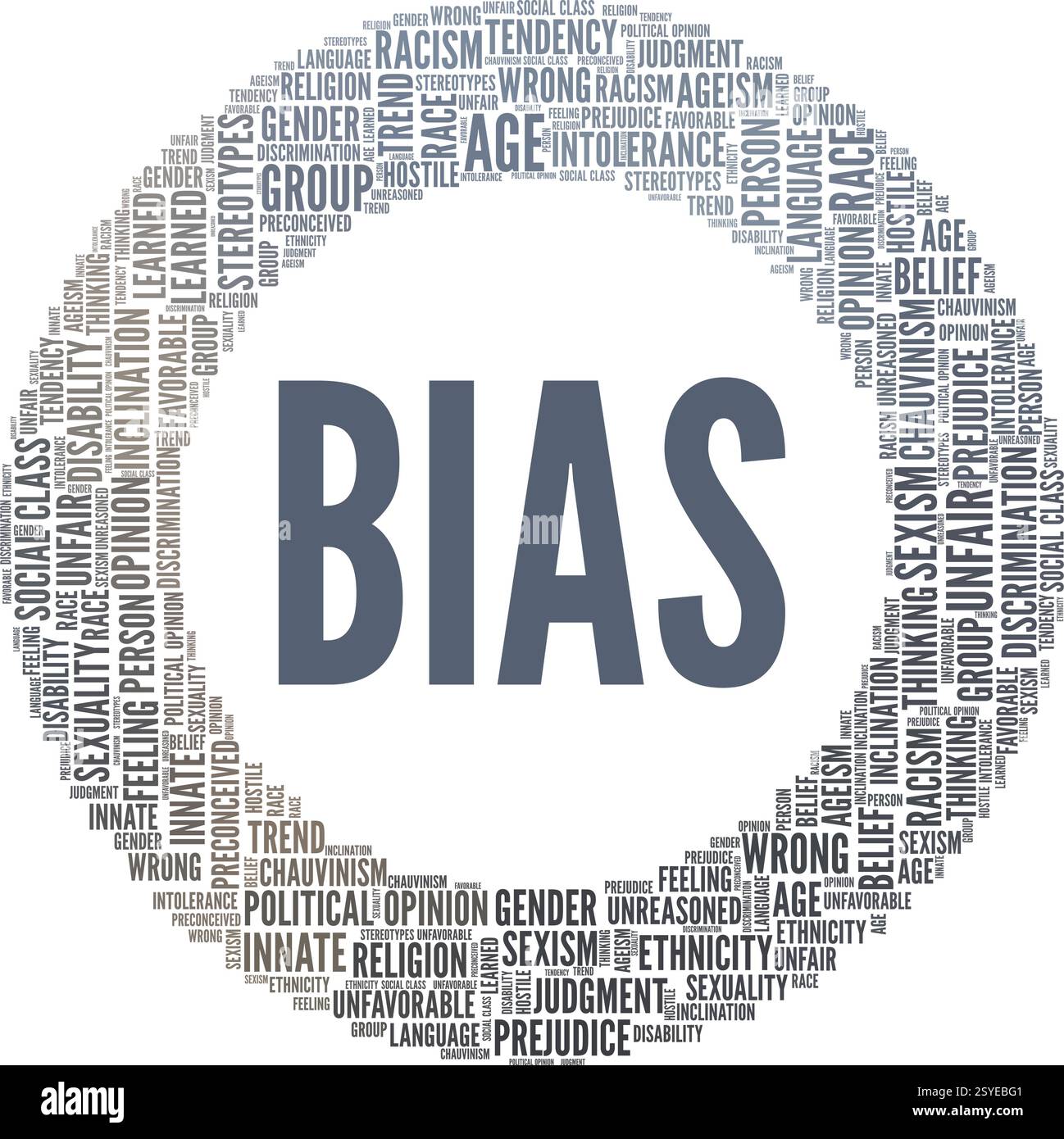 Bias vector illustration word cloud isolated on a white background ...