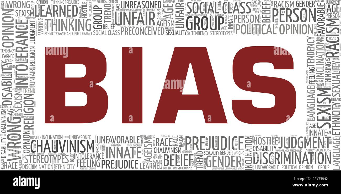 Bias Vector Illustration Word Cloud Isolated On A White Background Stock Vector Image And Art Alamy