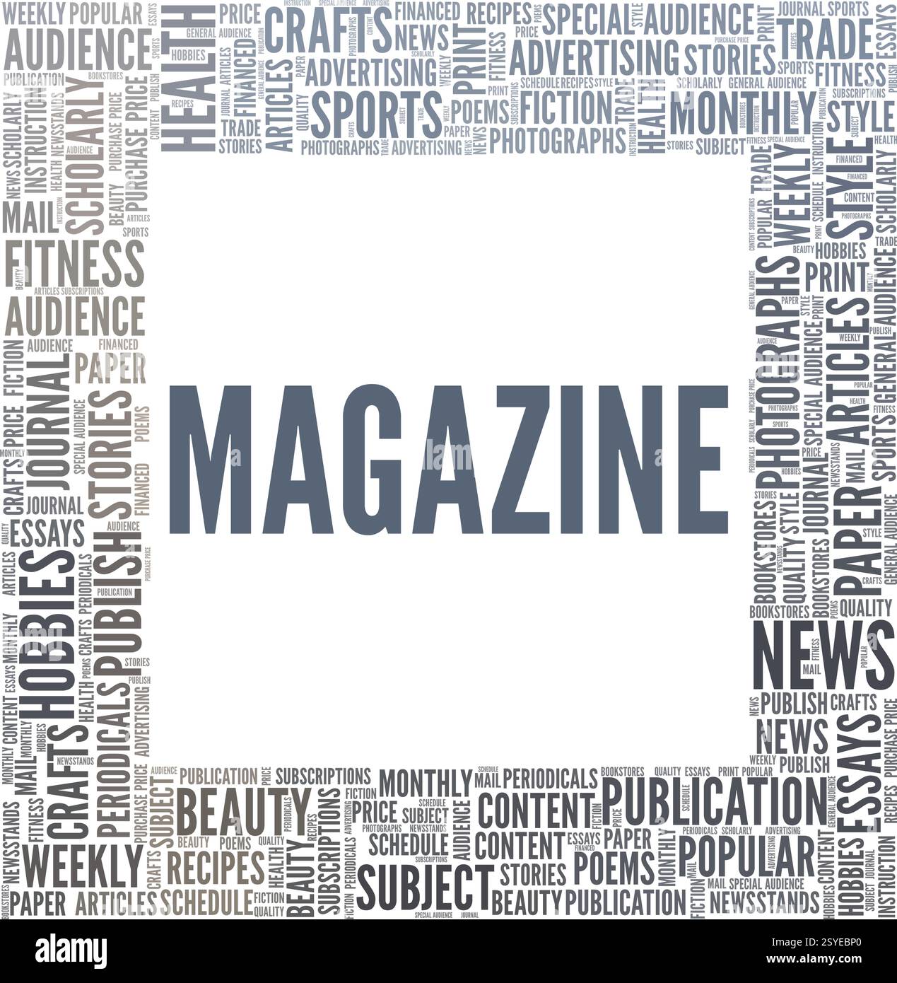 Magazine vector illustration word cloud isolated on a white background ...