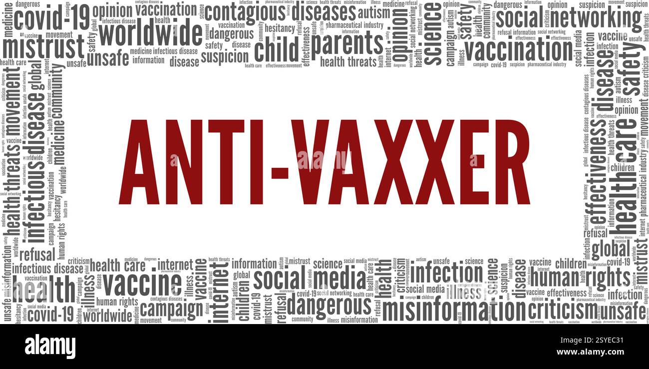 Anti-vaxxer vector illustration word cloud isolated on a white ...