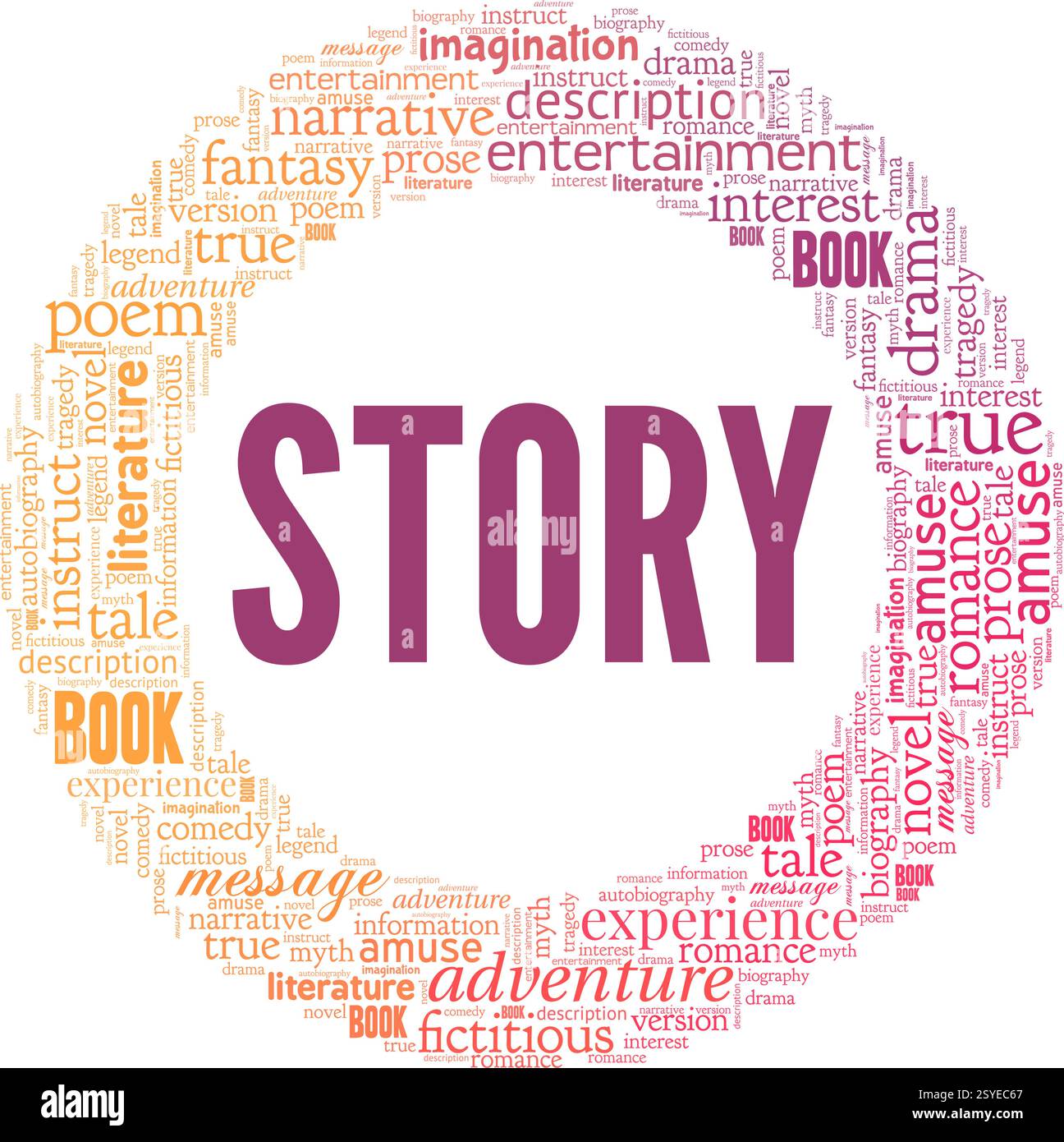 Story vector illustration word cloud isolated on a white background ...