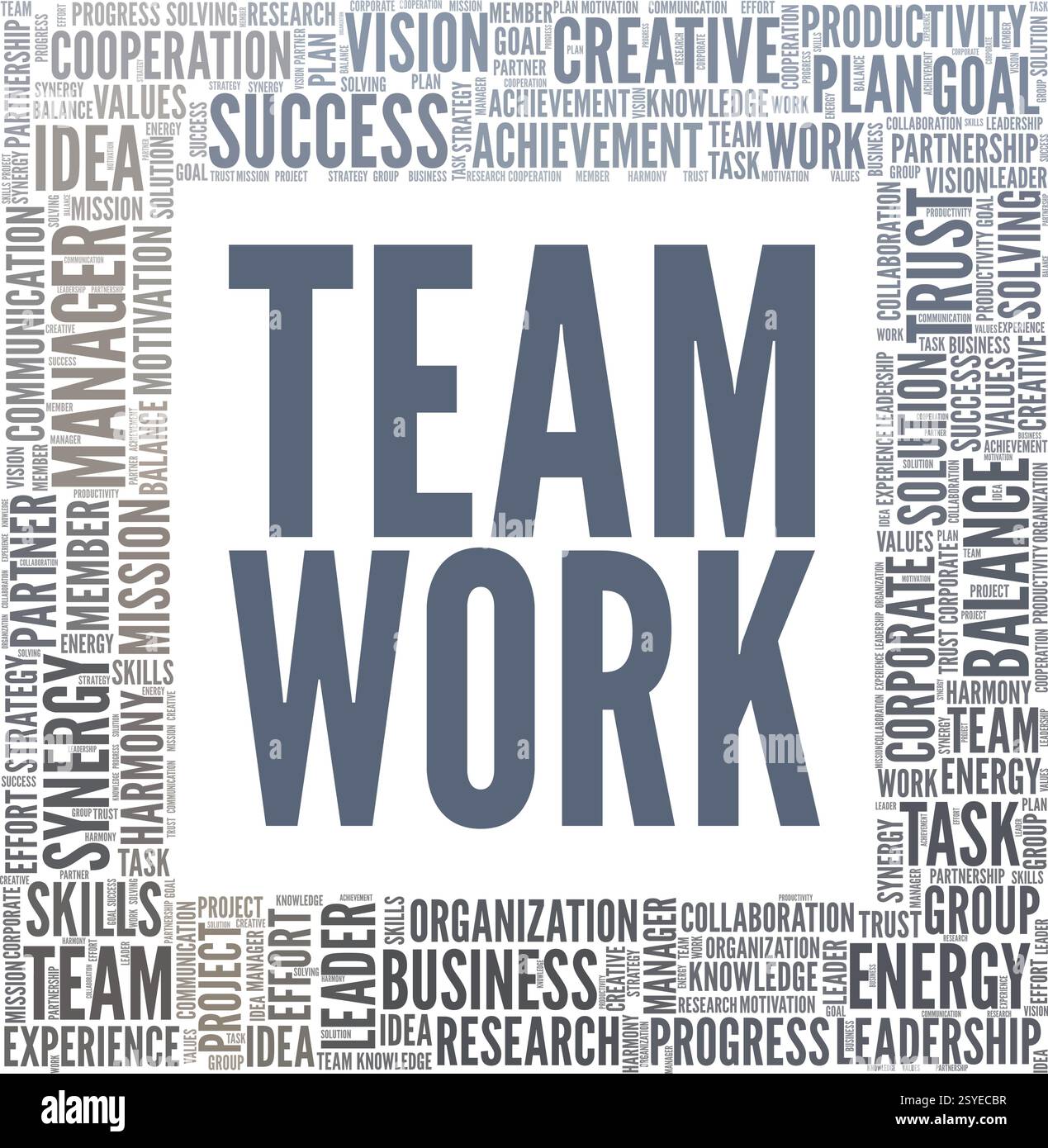 Teamwork vector illustration word cloud isolated on a white background ...