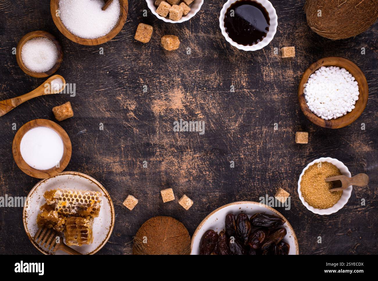 Various sugar replacement, healthy sweetener concept Stock Photo - Alamy