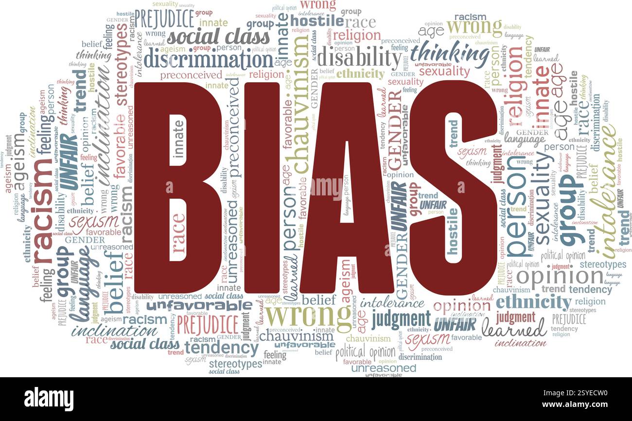 Bias Vector Illustration Word Cloud Isolated On A White Background Stock Vector Image And Art Alamy