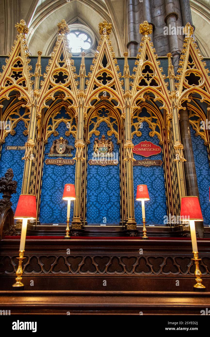 Ornate Gothic Architecture Inside Westminster Abbey, London Stock Photo ...